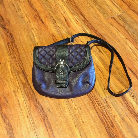 Grace Adele | Bags | Grace Adele Plum Purple And Black Crossbody Purse | Poshmark